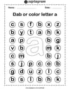 Preschool Worksheet 26 Alphabet Dab Lower Case Pages