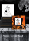 Coco the Kitten Halloween Cat Digi- Stamp 6x6 Canvas PDF Digital Download