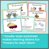 Idioms Stations 4th, 5th, 6th, 7th Grade Worksheet Posters
