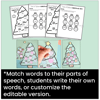 Christmas Tree Parts of Speech Craft
