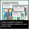 Art Around the World Spain 3rd, 4th, 5th, 6th Grade Hispanic Heritage Month