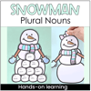 Snowman Plural Nouns Craft Winter Grammar Activity