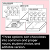 Valentine's Chocolate Box Proper and Common Nouns Craft Activity