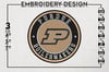 NCAA Purdue Boilermakers Round Logo Embroidery, NCAA Purdue ...