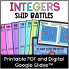 Math 7th Grade Integer Ship Battles Negative Numbers Fun Practice 8 ...