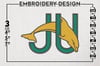 Jacksonville Dolphins JU Yellow Mascot Logo Embroidery Files, NCAA ...