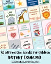 30 Positive Affirmation cards for Kids, Printable Affirmation cards ...