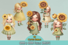 Sunflower Girls Watercolor Clipart