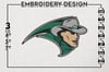 Stetson Hatters NCAA Mascot Logo Emb Files, NCAA Stetson Hatters Team ...