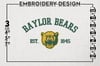 Baylor Bears Est 1845 Logo Embroidery Designs, NCAA Baylor Bears Team ...