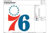 Philadelphia 76ers Team Writing Logo Embroidery Designs, Philadelphia ...