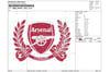 Arsenal Machine Embroidery Design Files, Premier League Embroidery ...