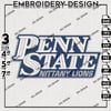 Penn State Nittany Lions Wordmark Embroidery Design Files, Ncaa Logo ...
