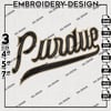 Purdue Boilermakers Wordmark Logo Embroidery Design Files, Ncaa Logo ...