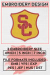 Ncaa USC Trojans Logo Embroidery Design Files, Ncaa Logo Embroidery ...
