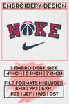 Nike Washington Wizards Embroidery Design Files, NBA Embroidery Files ...