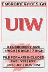 Ncaa UIW Cardinals Wordmark Logo Embroidery Design Files, Ncaa Logo ...