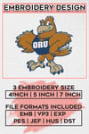 Oral Roberts Golden Eagles Mascot Embroidery Designs, Ncaa Logo ...