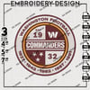 Washington Commanders Circle Logo Embroidery Designs, NFL Commanders ...