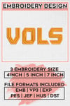 Ncaa Tennessee Volunteers Wordmark Logo Embroidery Design Files, NCAA ...