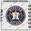 Houston Astros Embroidery Designs, MLB Astros Embroidery Designs, MLB ...