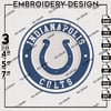 NFL Indianapolis Colts Circle Logo Embroidery Designs, NFL Colts, NFL ...