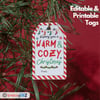 Wishing you a Warm and Cozy Christmas Gift Tag Printable, Fuzzy Socks ...