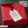 Wishing you a Warm and Cozy Christmas Gift Tag Printable, Fuzzy Socks ...