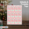 Wishing you a Warm and Cozy Christmas Gift Tag Printable, Fuzzy Socks ...