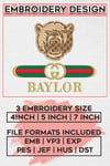 Gu.cci NCAA Baylor Bear Embroidery Designs, Baylor College Football ...