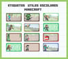 LABELS SCHOOLS MINECRAFT - Payhip