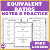 Free 6th Grade Math Lesson: Ratios & Equivalent Ratios (Guided Notes ...