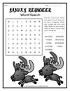 Santa’s Reindeer Word Search & Coloring | Printable Christmas Activity ...