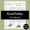 Good Friday Word Search Puzzle | Printable Religious Activity for Kids ...