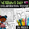 Veterans Day Collaborative Poster | Thank You Veterans Hallway Art Activity