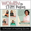 Women in STEM Posters Inspiring Quotes Women's History Month Posters