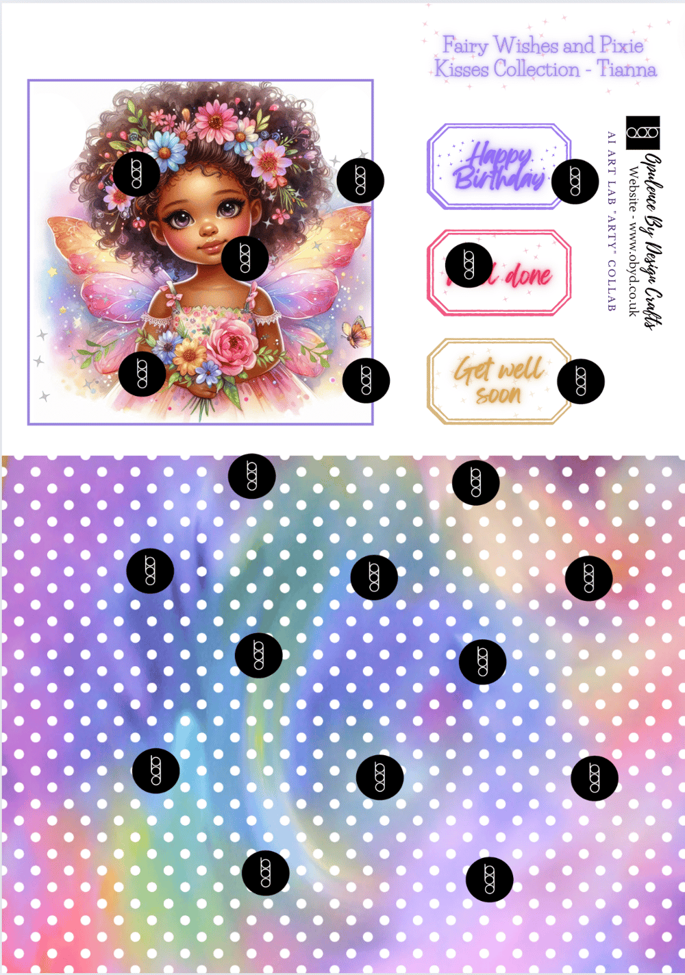 Tianna Fairy Wishes and Pixie Kisses Card with supplies list