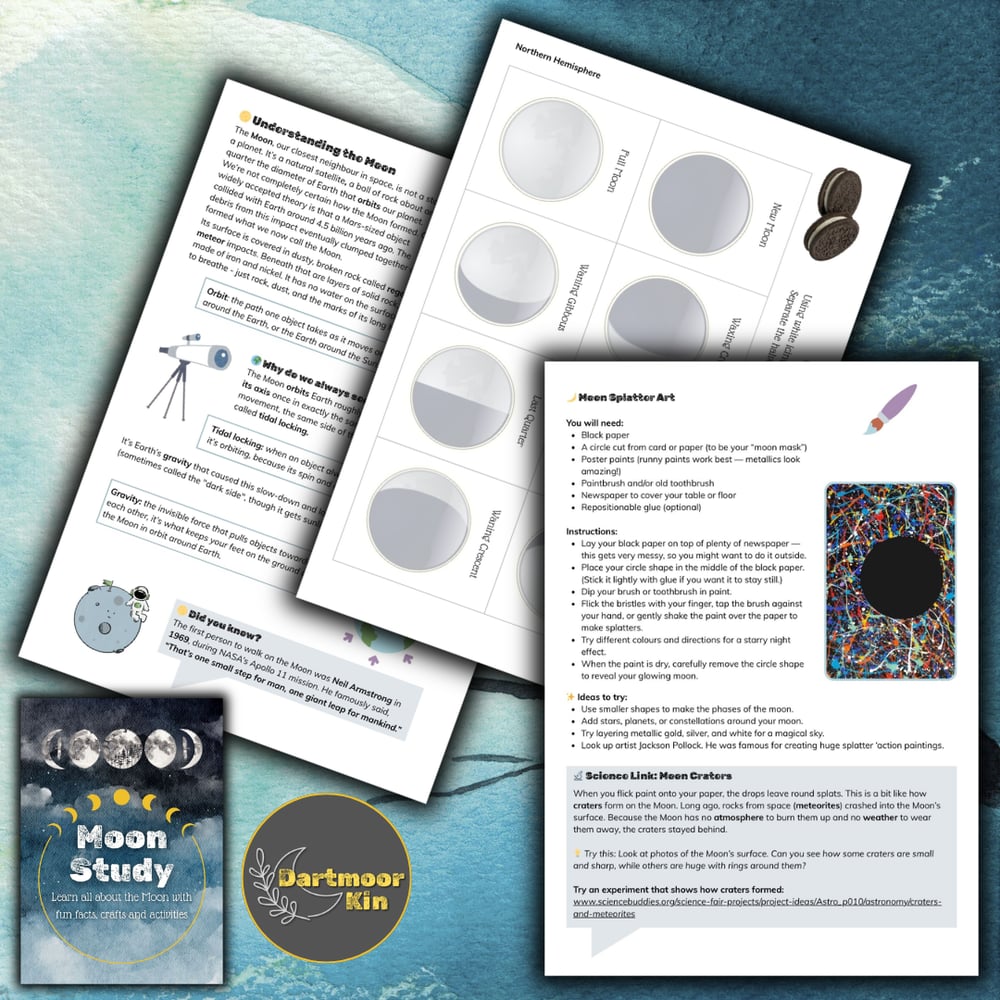 Moon study for kids: fun moon activities and facts