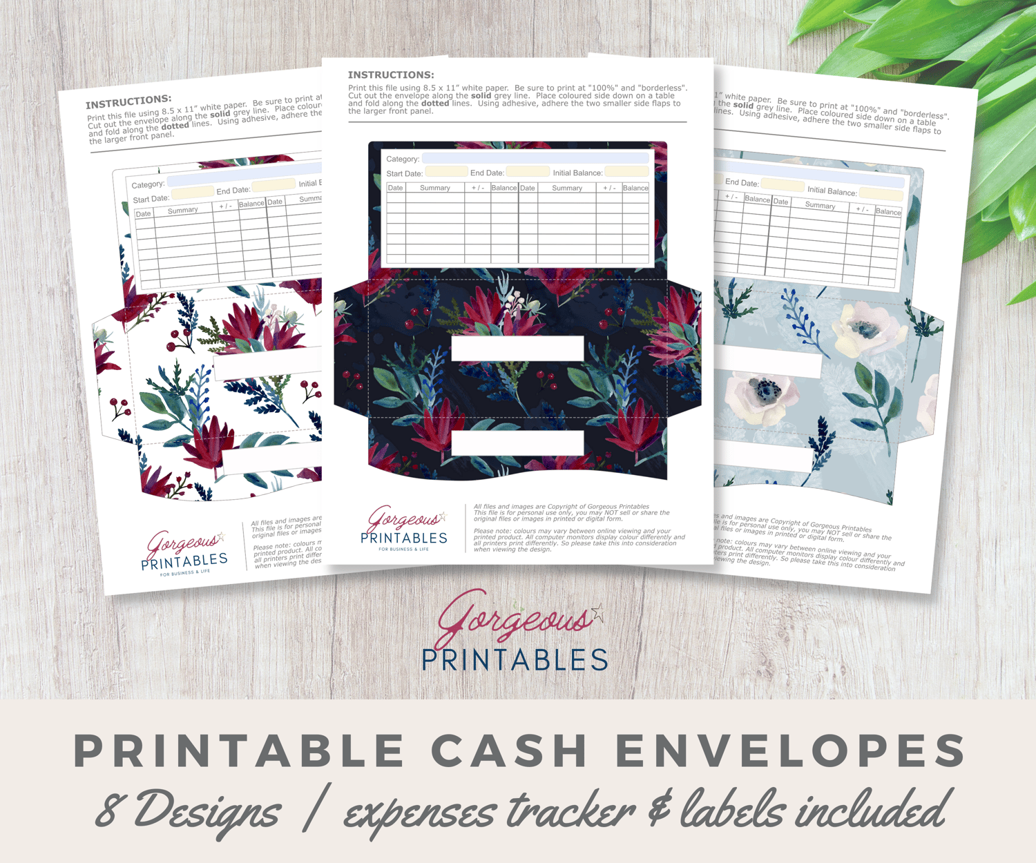 Printable Cash Envelopes System, with expenses tracker & category ...