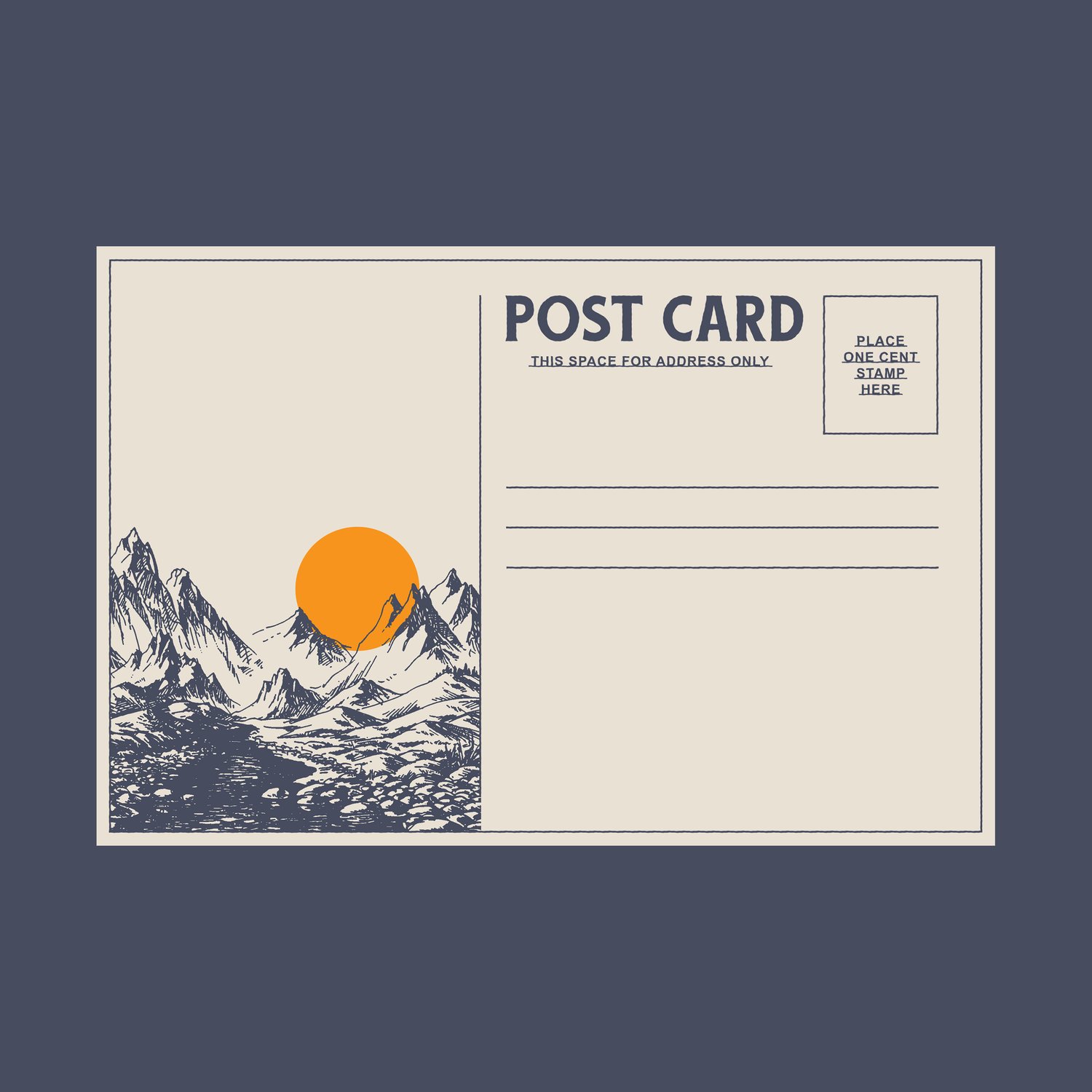 Postcard Mountains Potrait Design - Payhip