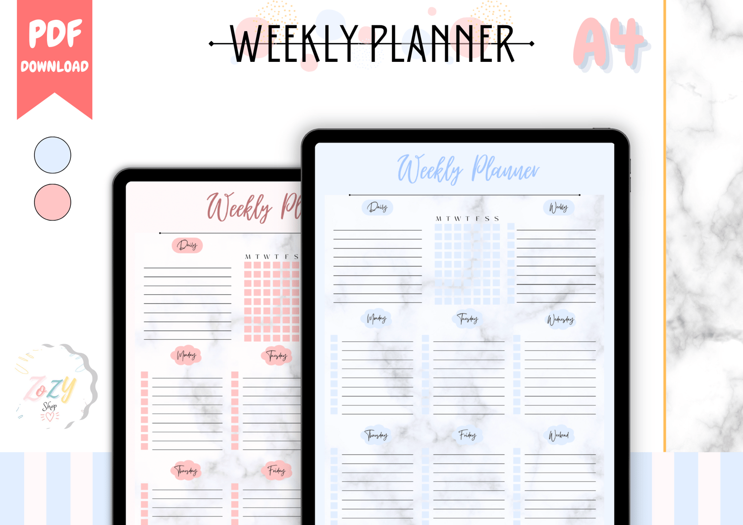 Colorful Weekly Planner , EDITABLE Weekly Planner Printable, To Do List ...