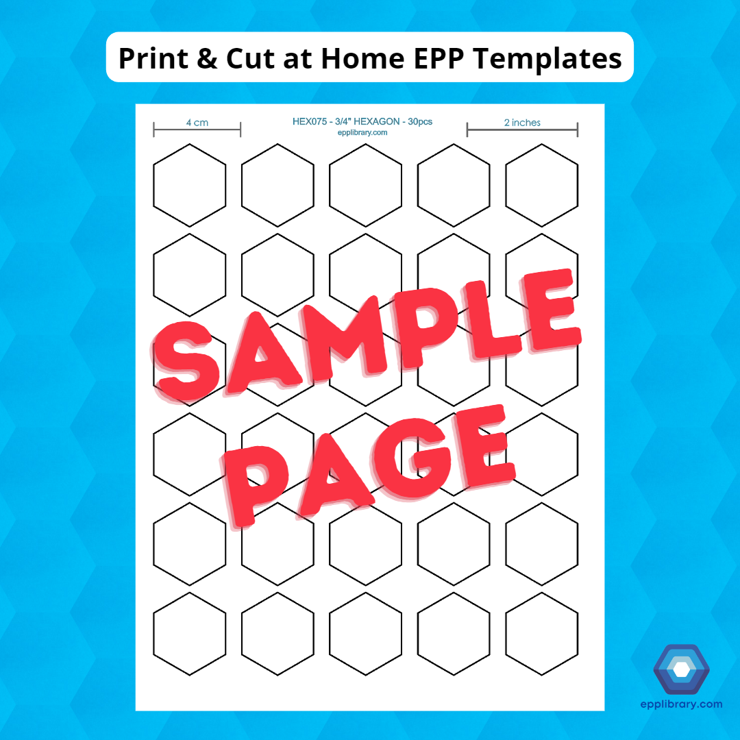Print and Cut at Home EPP Templates