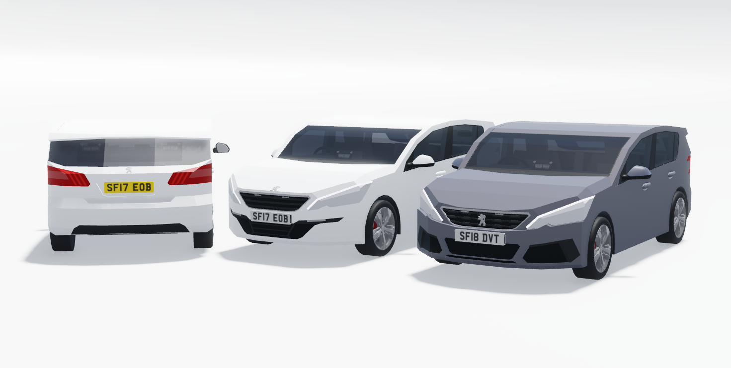2013 & 2018 Peugeot 308 Unmarked Pack