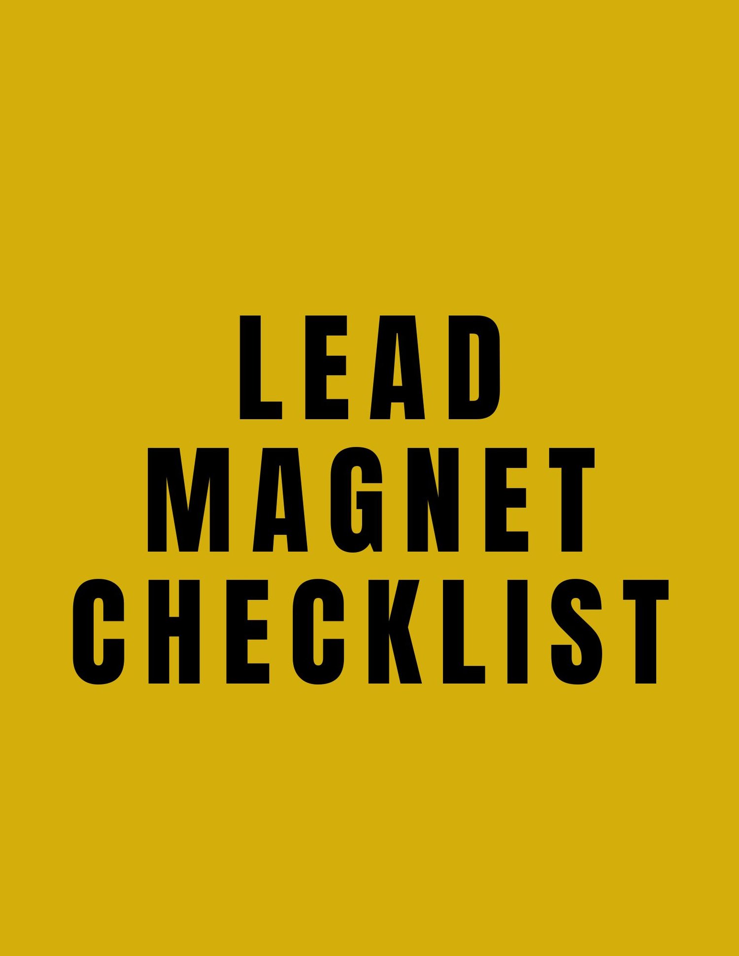 Lead Magnet Checklist - Payhip
