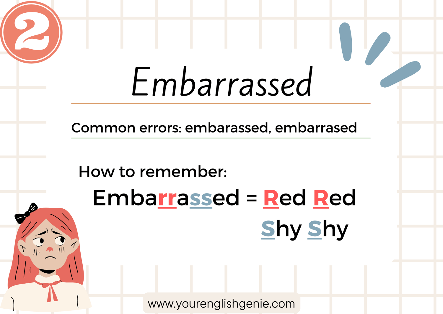 8 Commonly Misspelt Words (flashcards with useful spelling mnemonics!)