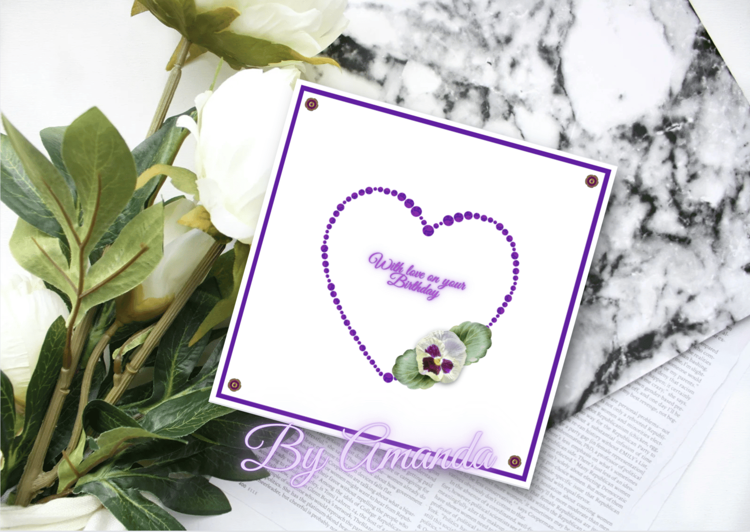 Digital Florist Pale lilac and Plum Pansy Print, cut and Form Flower ...
