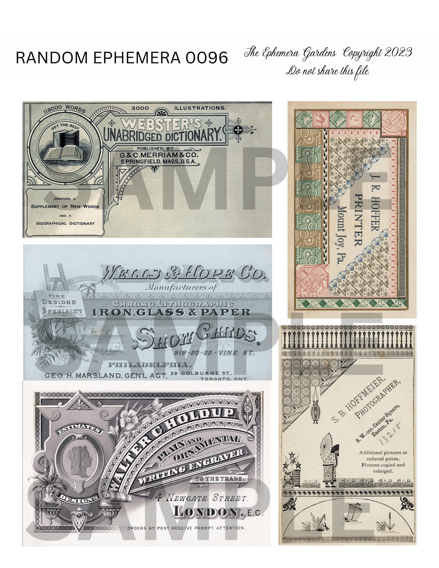 Vintage Ephemera, Receipts, Junk Journal Pages, Printable, Digital ...