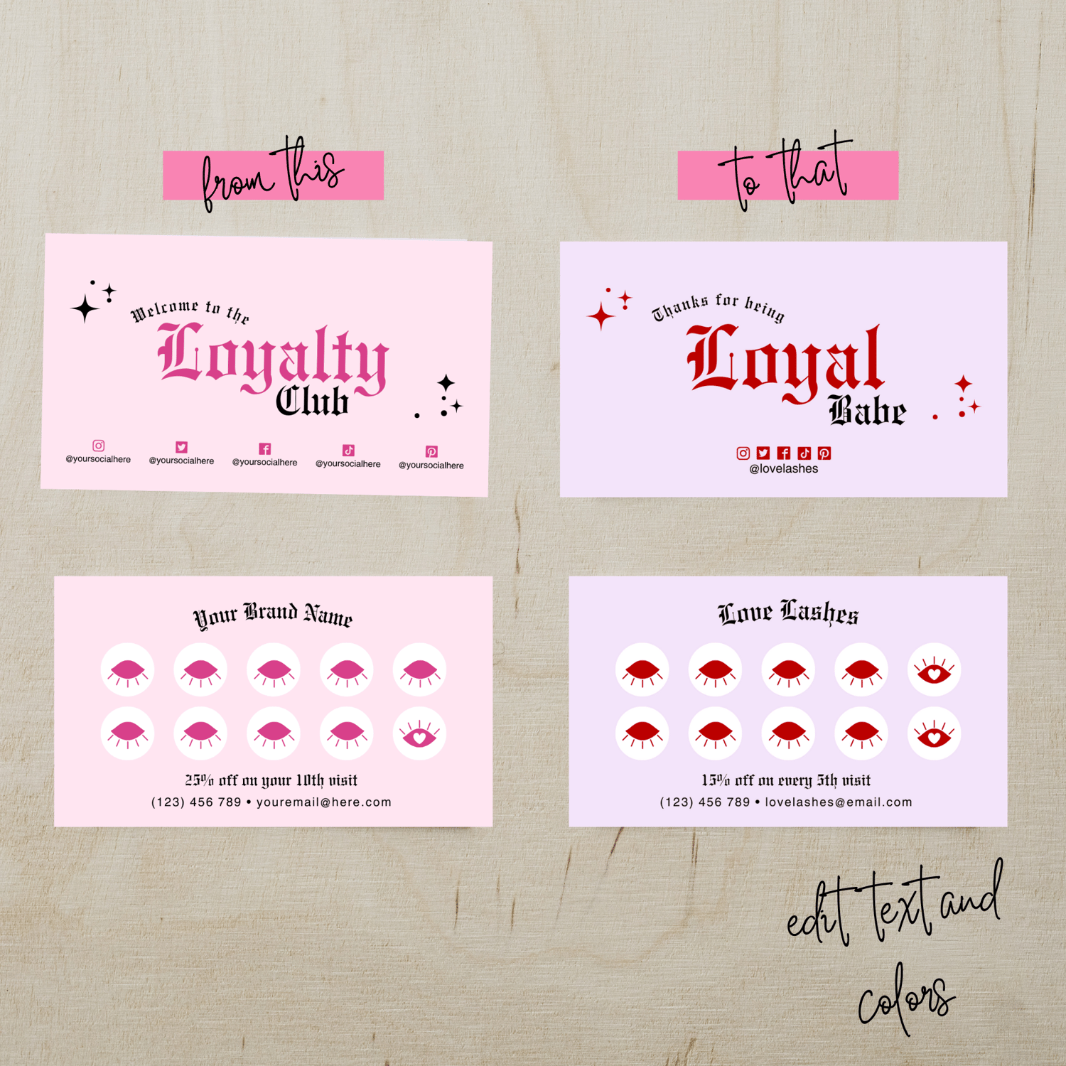Retro Loyalty Card Template