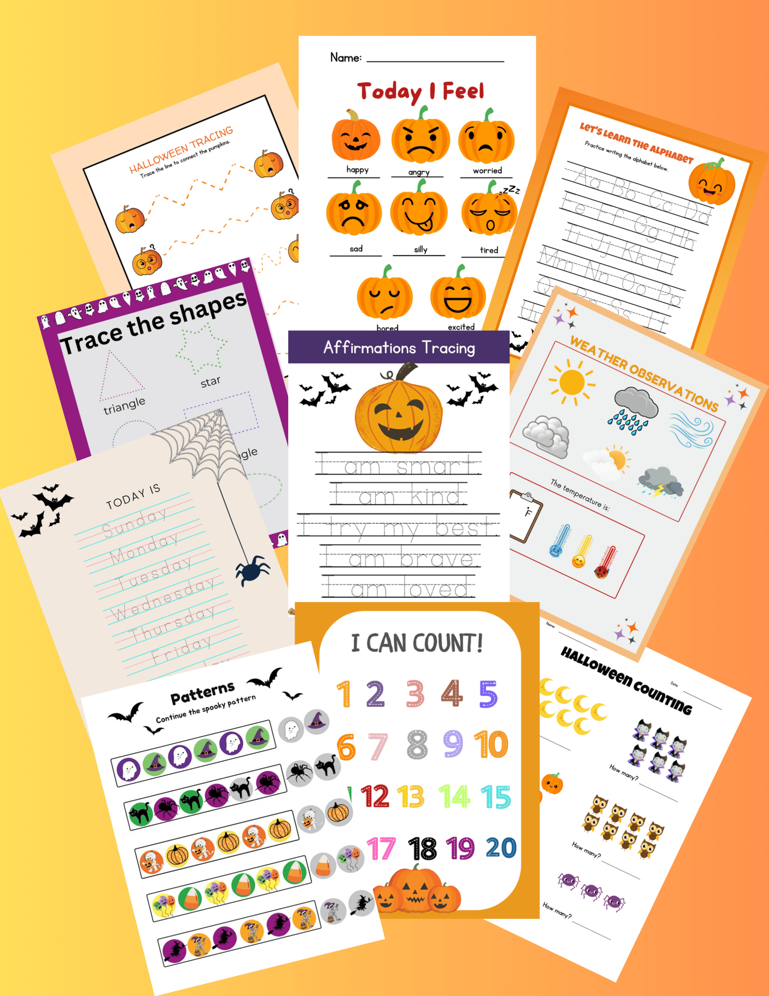 Kindergarten Morning Menu - Halloween Themed 10 pages - Payhip