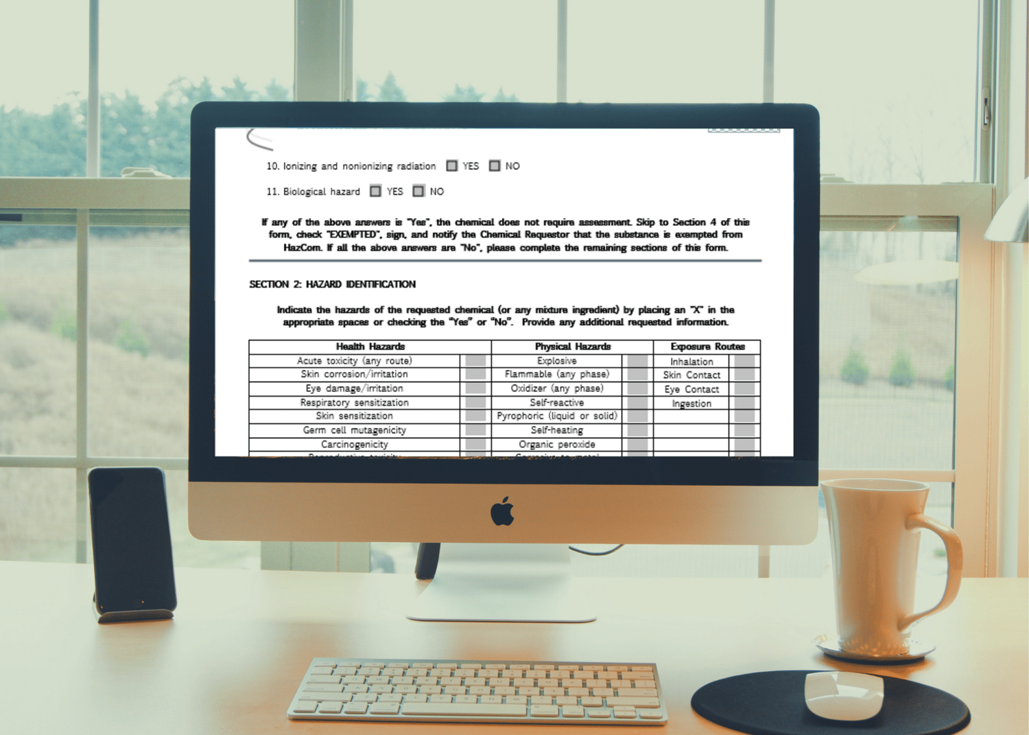 Chemical Assessment Form | Hazard Communication